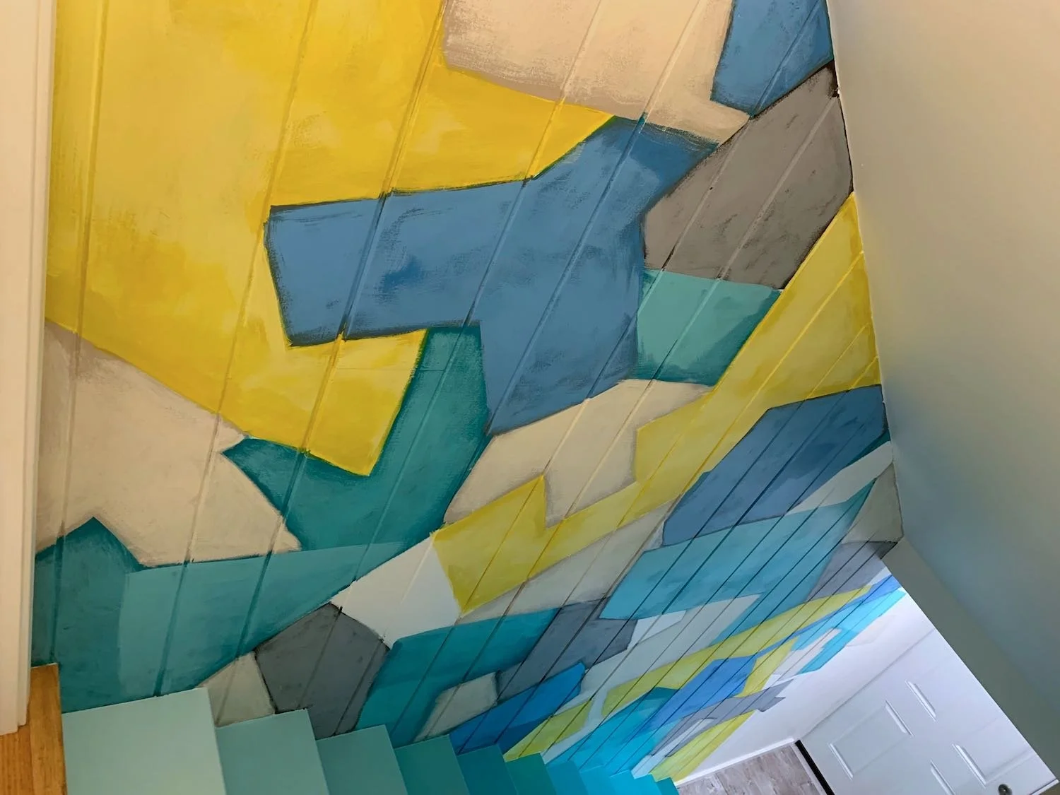 Abstract Mural in a Stairwell! — BlackBeak studios