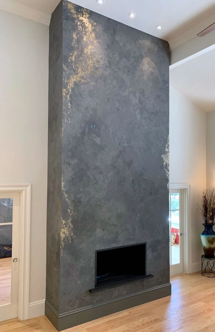 Venetian Plaster Fireplace Surround — BlackBeak studios