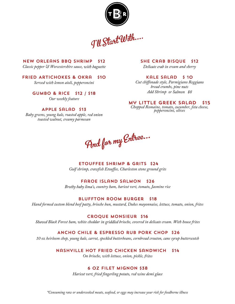 Lunch — The Bluffton Room