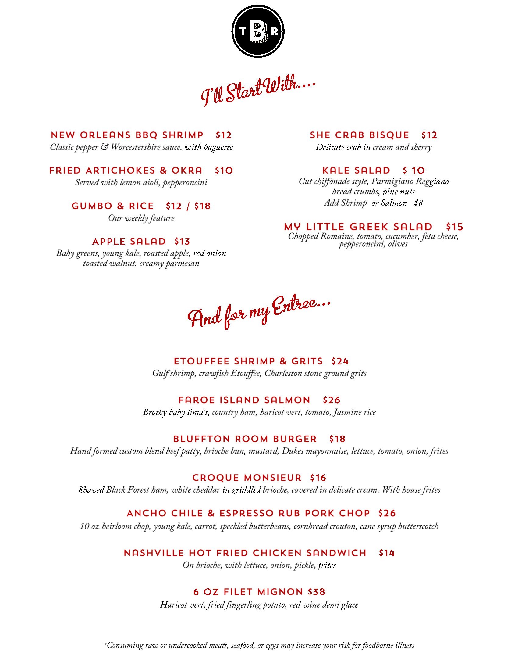 Lunch — The Bluffton Room