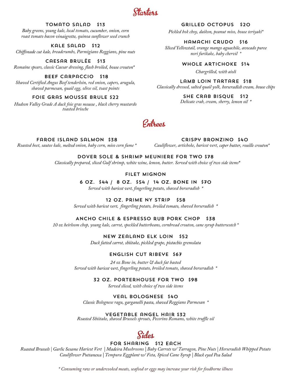 Dinner — The Bluffton Room