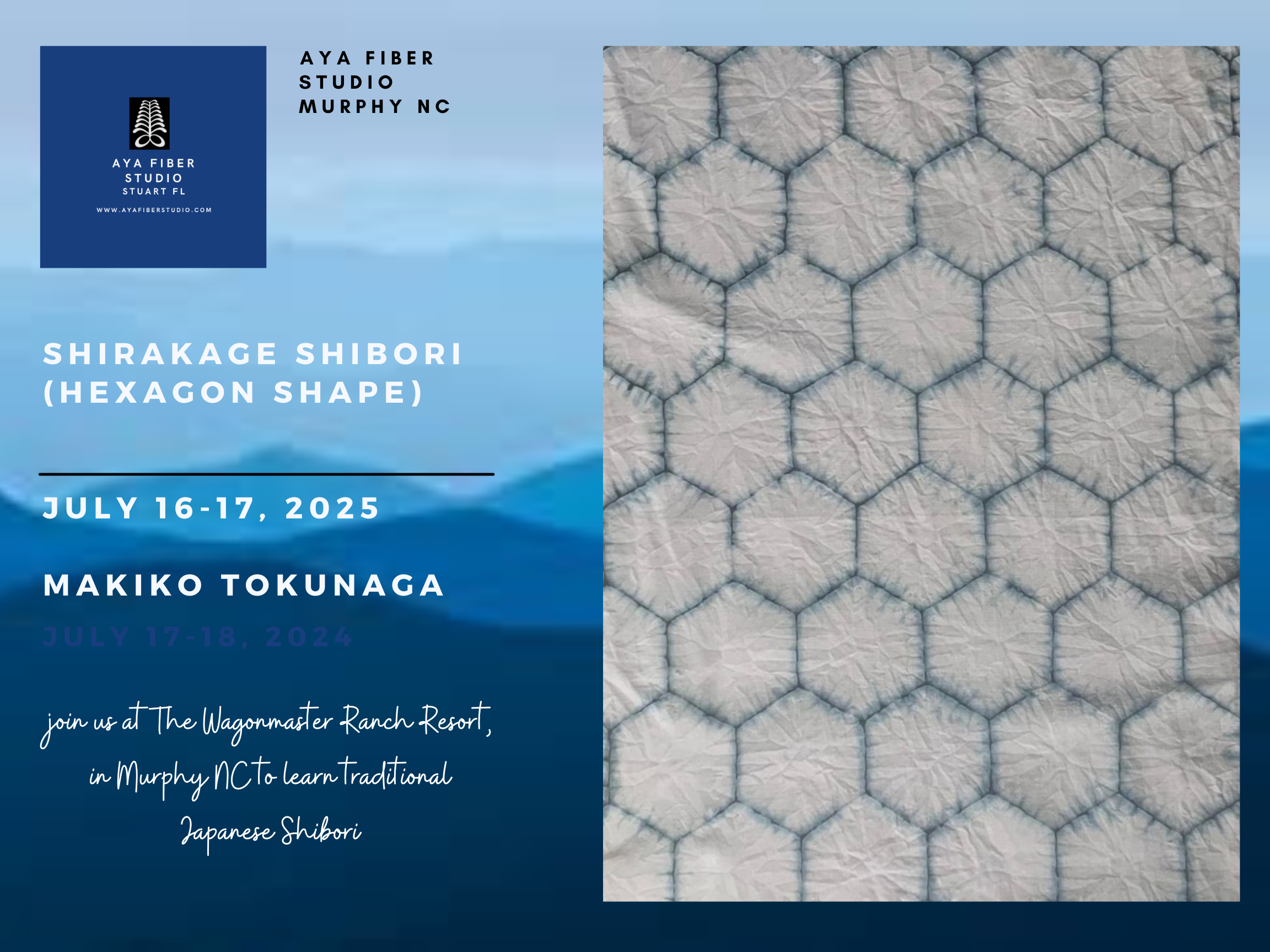 Shirakage Shibori — Aya Fiber Studio fiberart workshops