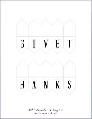 Simple DIY Thanksgiving Centerpiece + a Free Printable "Give Thanks ...