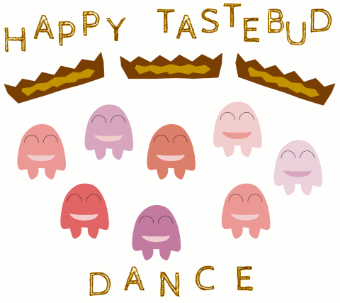 Cartoon Tongue Taste Buds