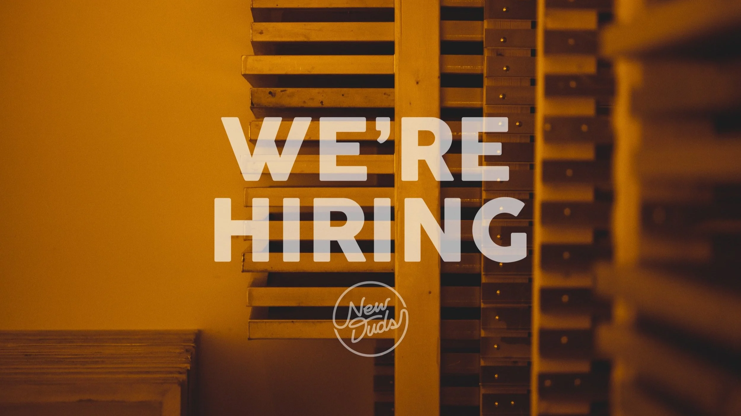 NEW DUDS | SCREEN PRINTING & EMBROIDERY — CAREERS