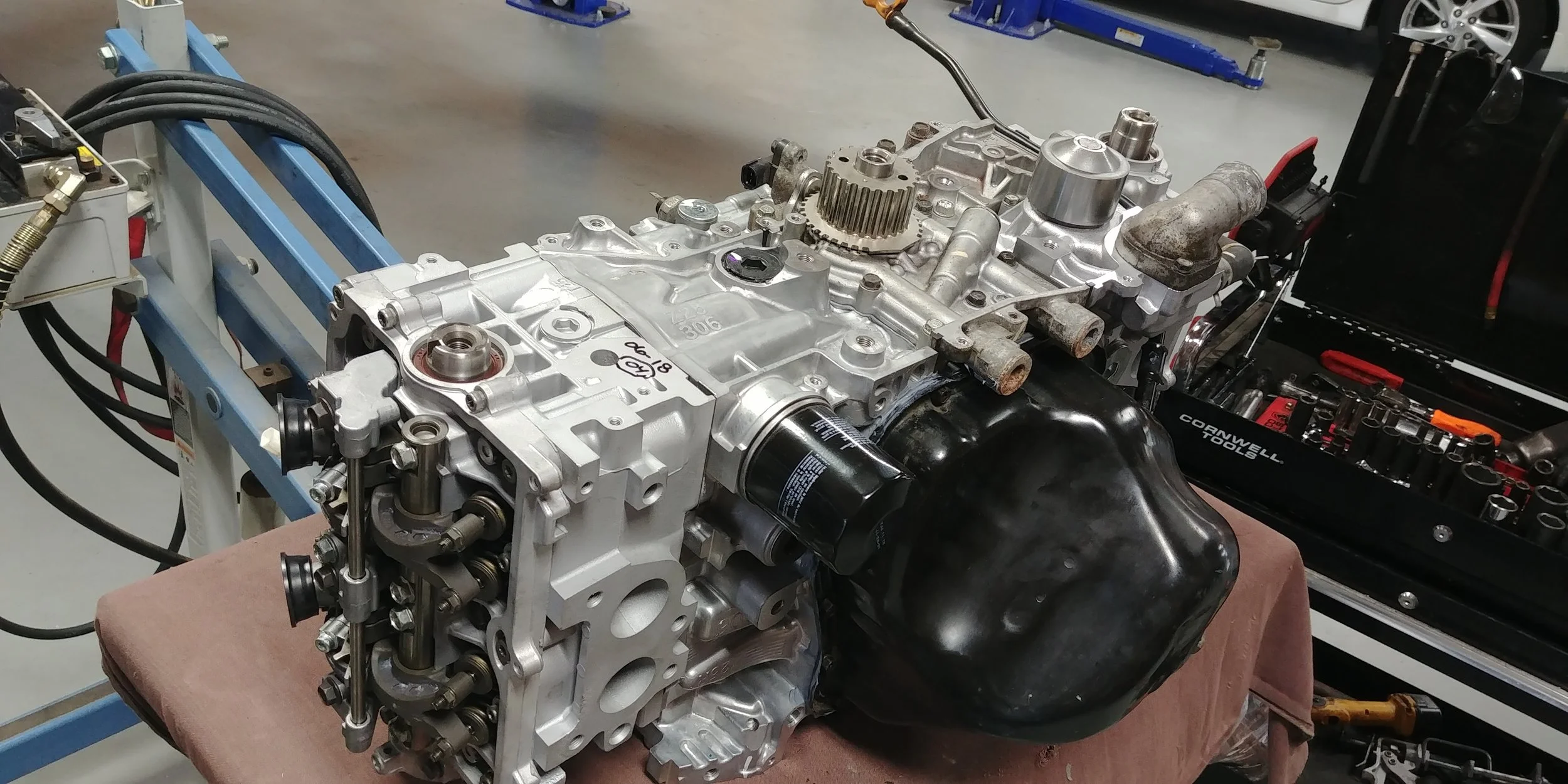 Reconditioning a quality used engine to replace an overheated one