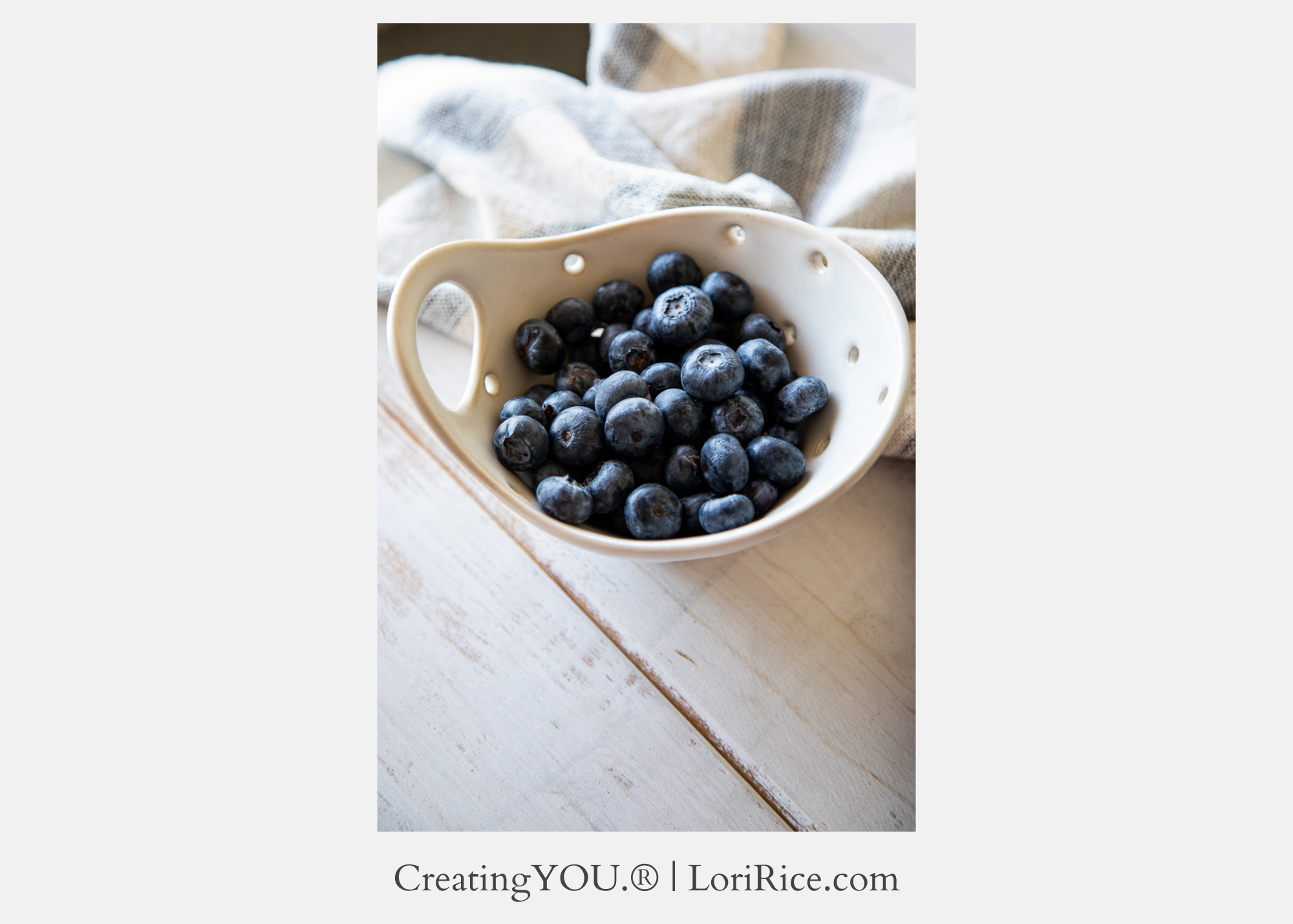 One Photography Prop Four Ways - Colander | Lori Rice