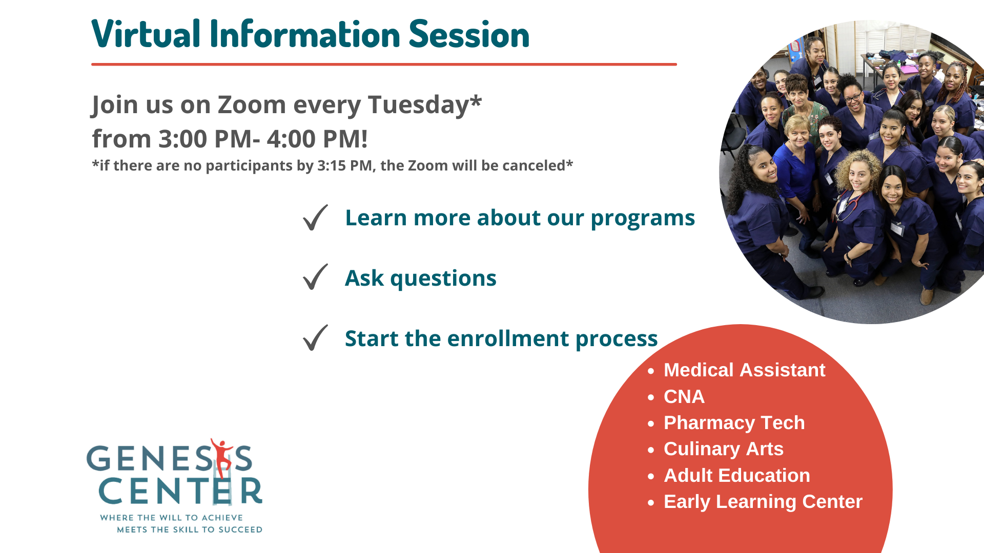 Information Sessions — Genesis Center