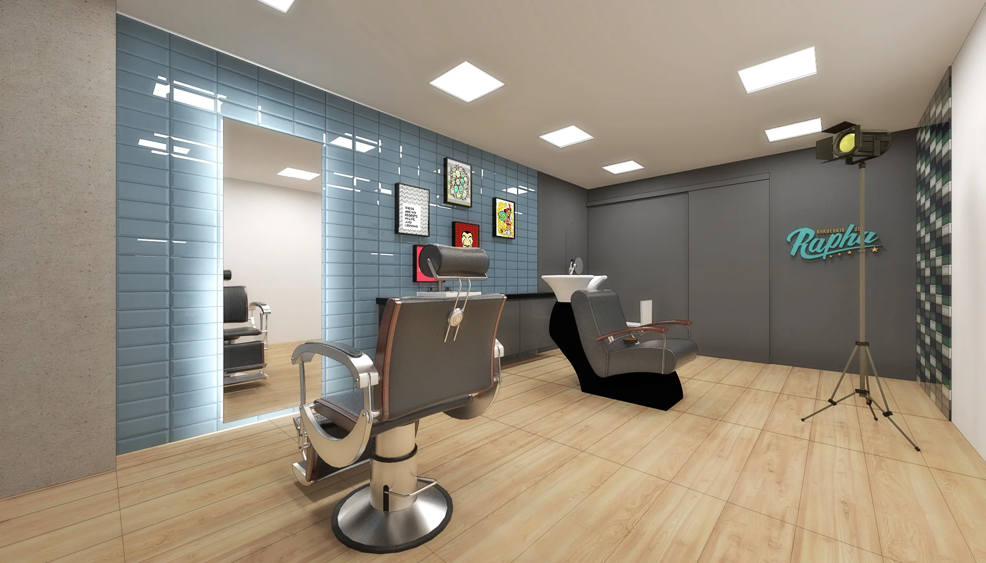 BARBEARIA DO RAPHA — DANIEL CARVALHO ARQUITETO BH | Reforma de Apartamento | Projeto para ...