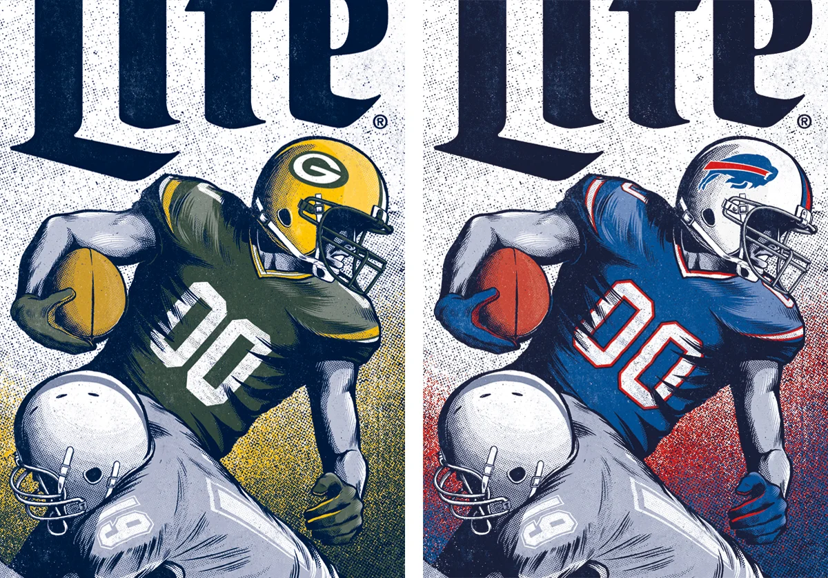MILLER LITE FOOTBALL — KINDRED STUDIO