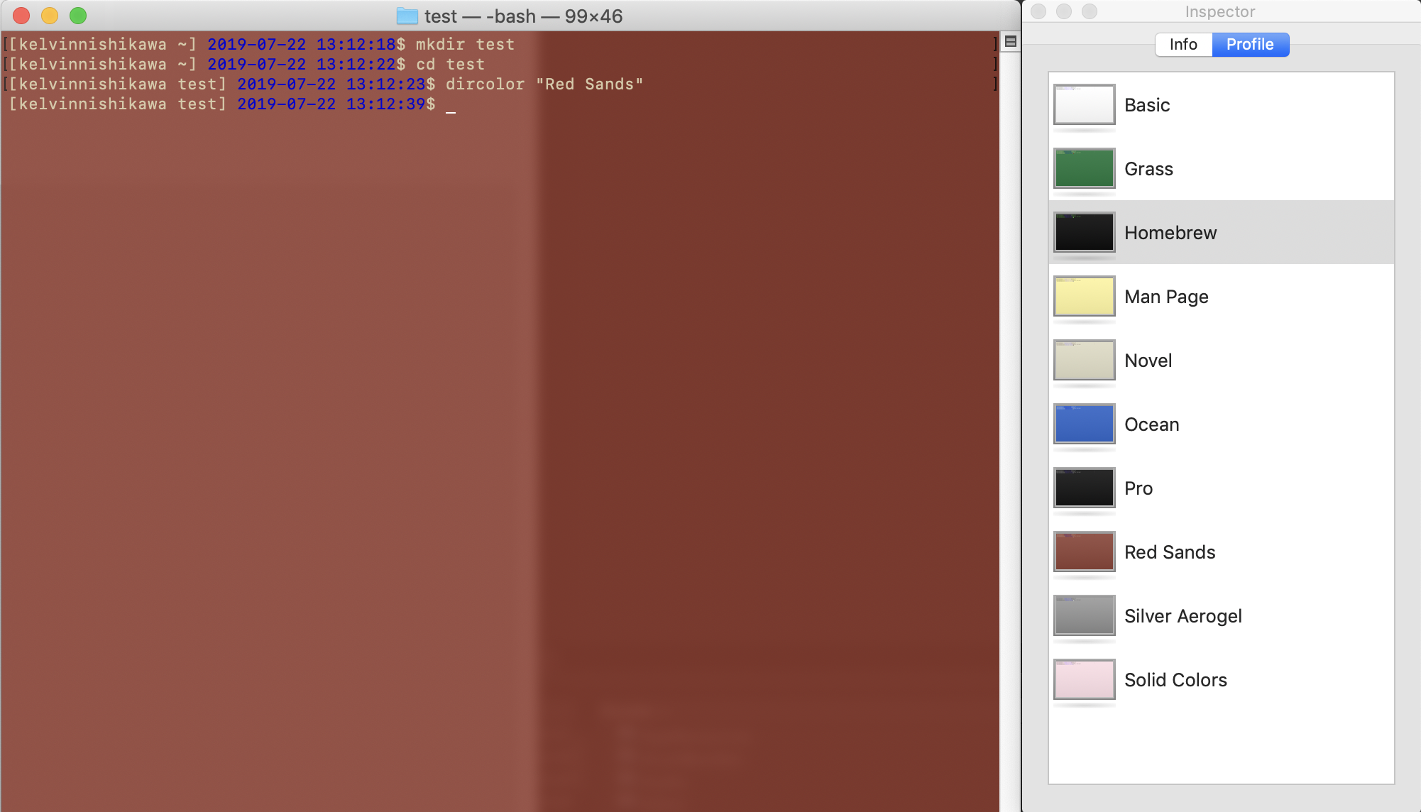 macOS terminal color based on current directory — Kelvin Nishikawa macOS terminal color based on current directory — Kelvin Nishikawa