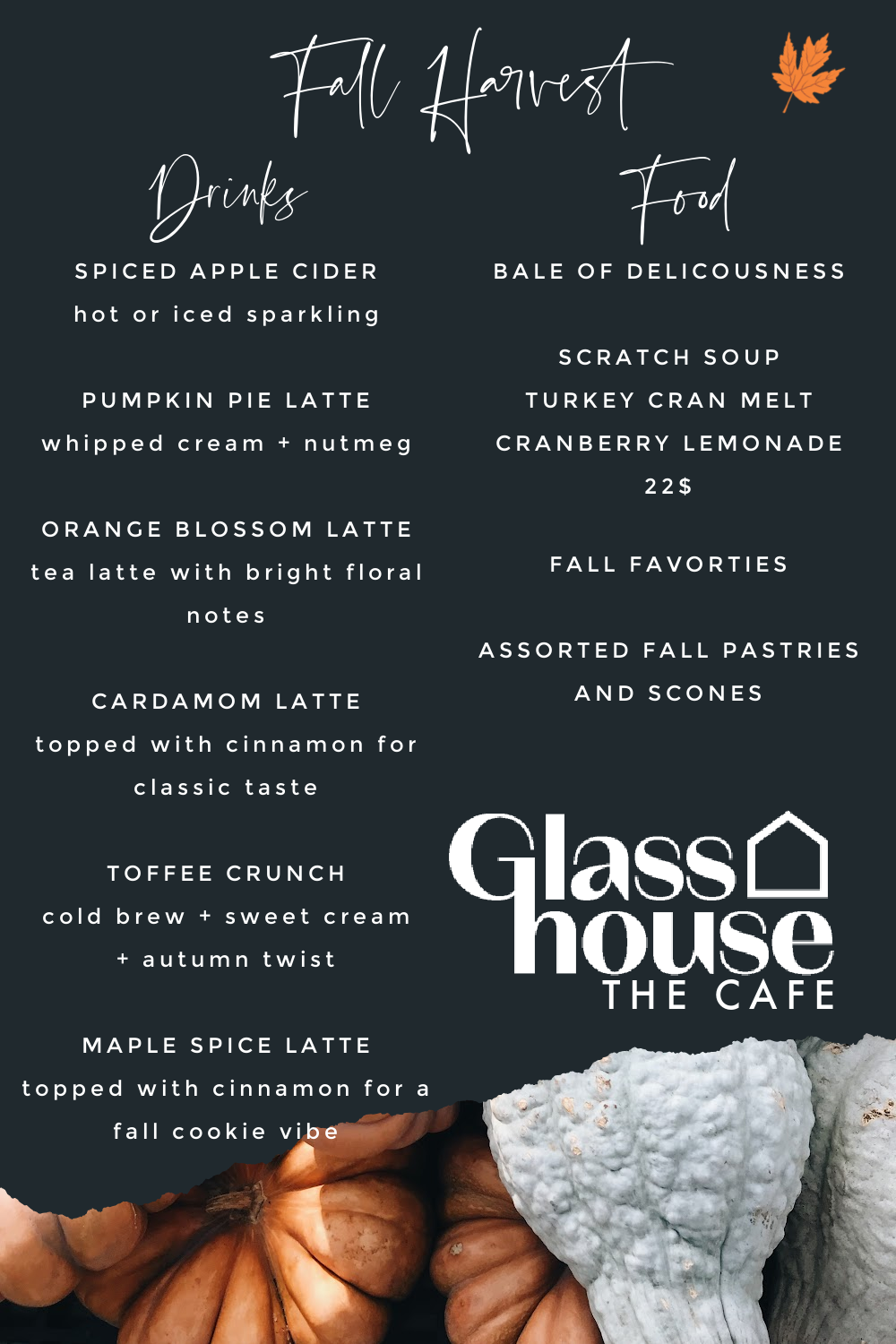 Menu — Glasshouse Kitchen | Bar