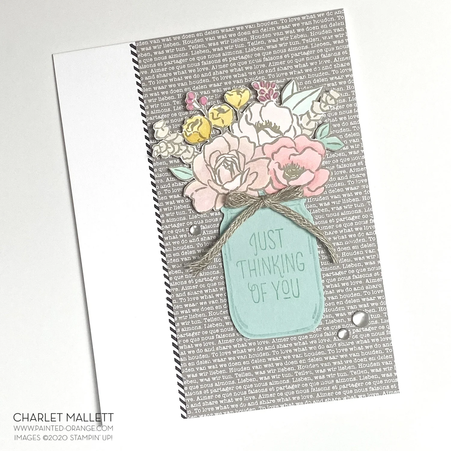 Jar of Flowers - Stamp Review Crew — Painted Orange