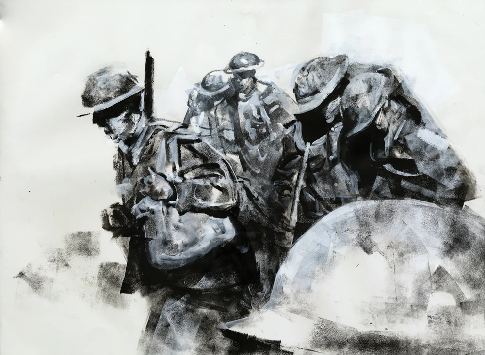 Fallen Soldiers Drawing