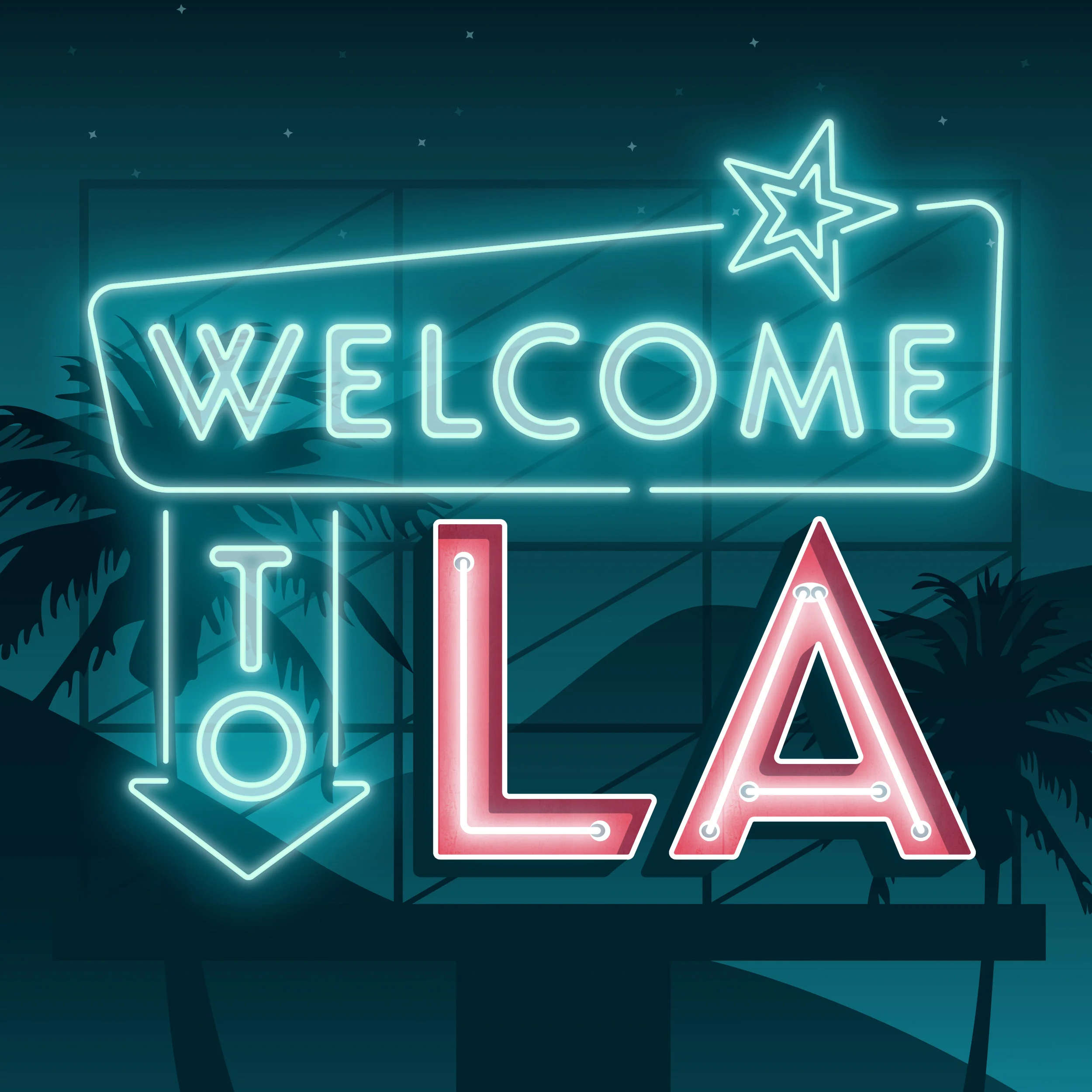 Blue Welcome To La