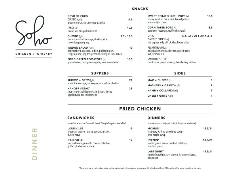 Soho Chicken + Whiskey