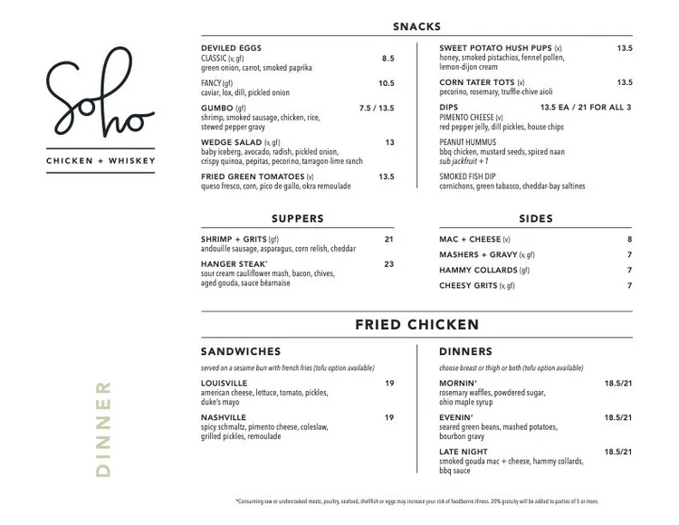 Soho Chicken + Whiskey