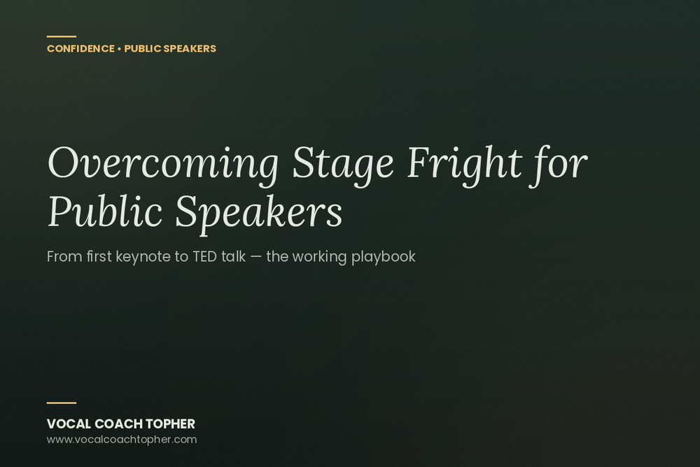 Overcoming Stage Fright for Public Speakers — Topher Keene | Vocal Coach