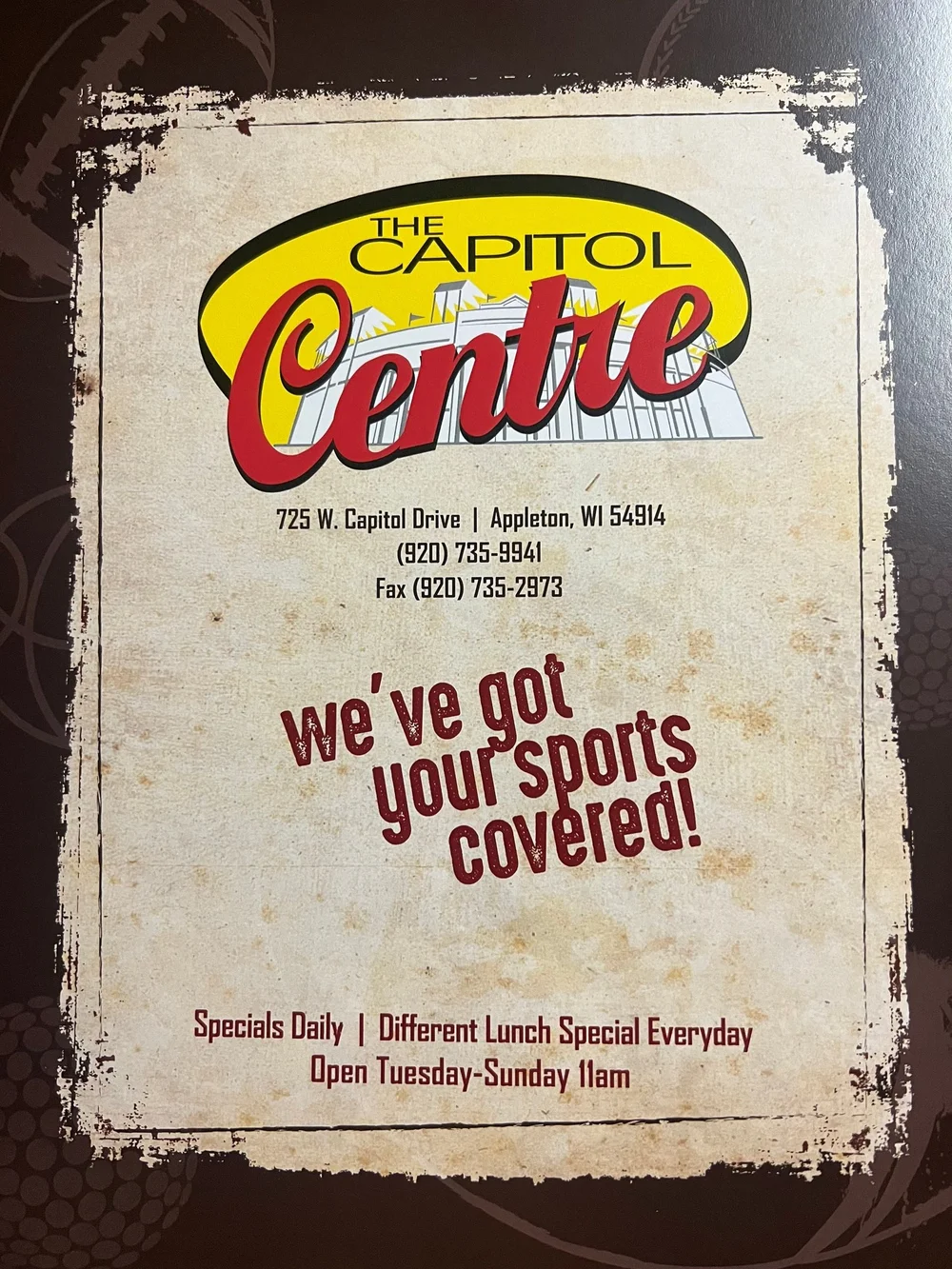 Capitol centre sports bar and grill