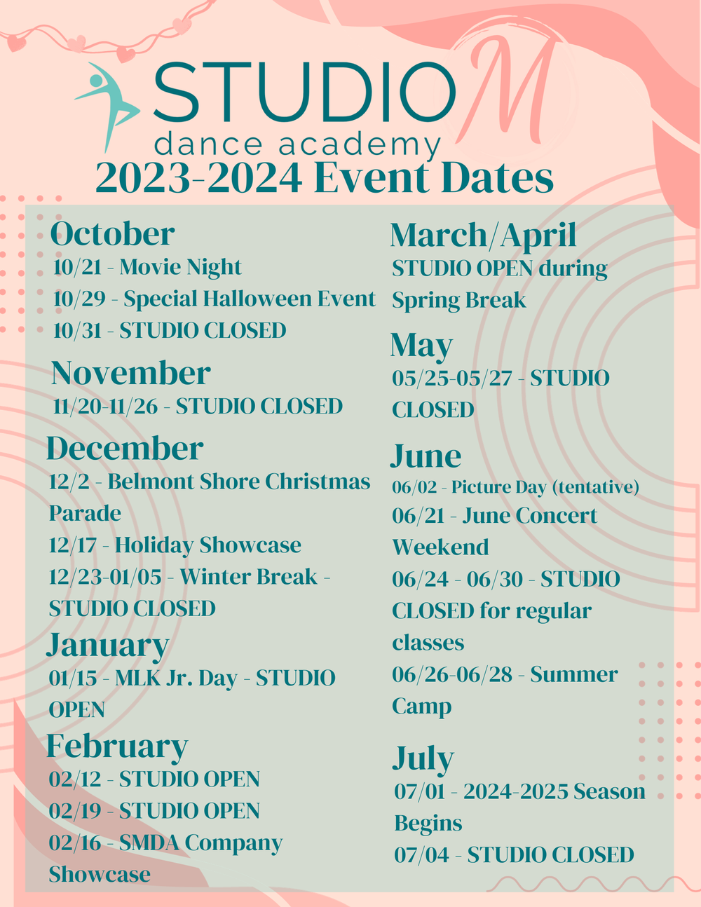 Events and News — Studio M Dance Academy