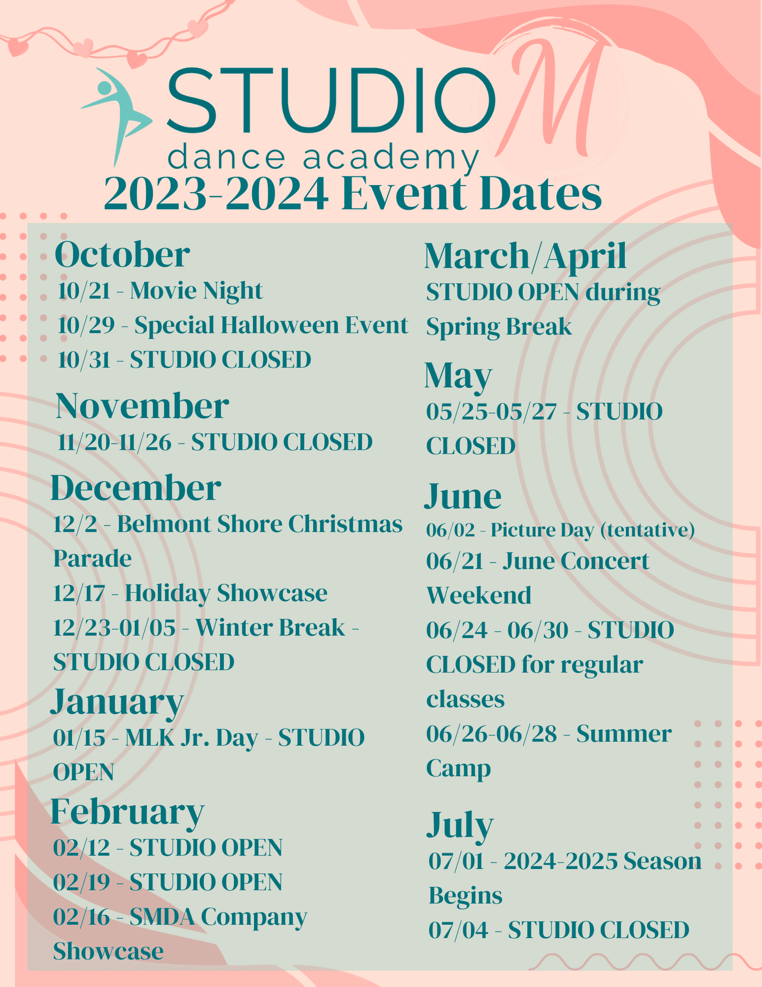 Events and News — Studio M Dance Academy