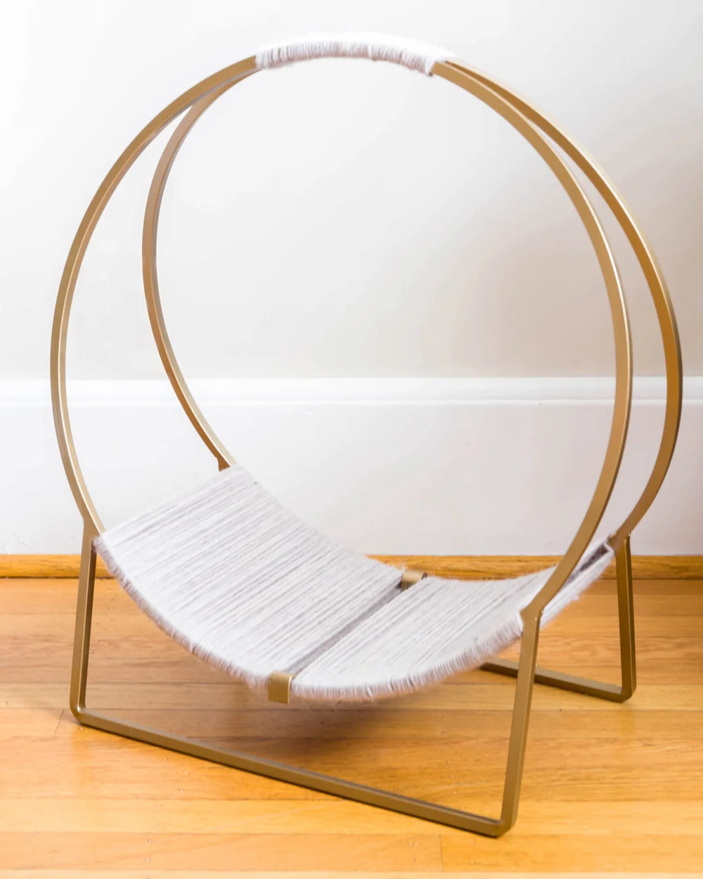 DIY MID CENTURY INSPIRED HOOP LOG HOLDER — Andi Askar