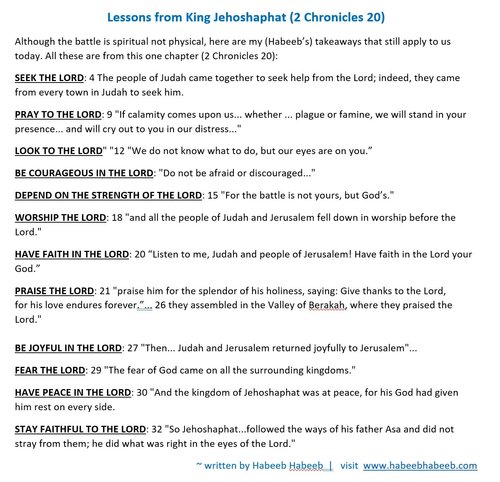 Lessons from King Jehoshaphat (2 Chronicles 20) — H-Squared Leadership ...