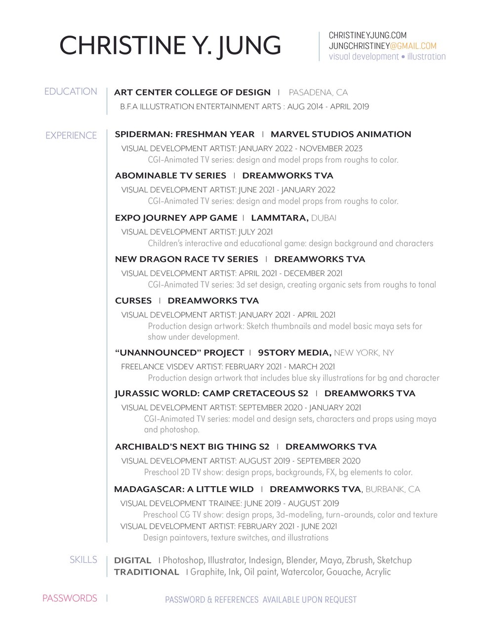 Resume — CHRISTINE Y. JUNG