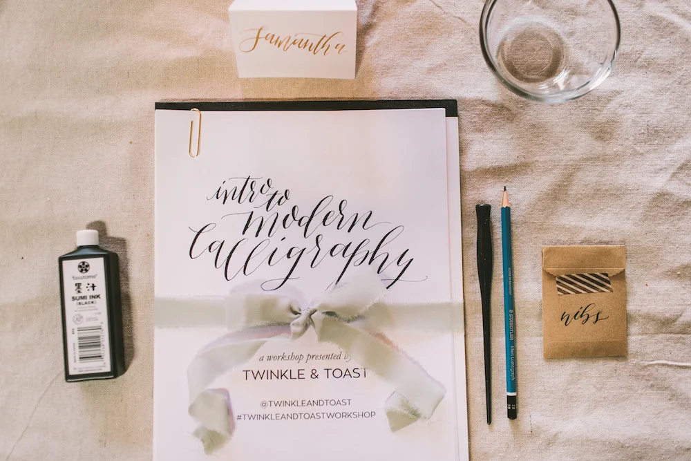 Established California | INTRO TO MODERN CALLIGRAPHY WITH TWINKLE & TOAST