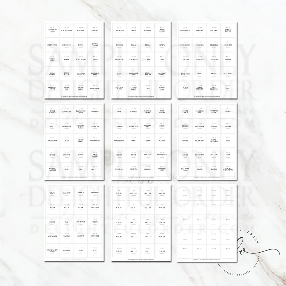 Hand & Dish Soap, Vinegar & Cleaner Labels — Delightful Order