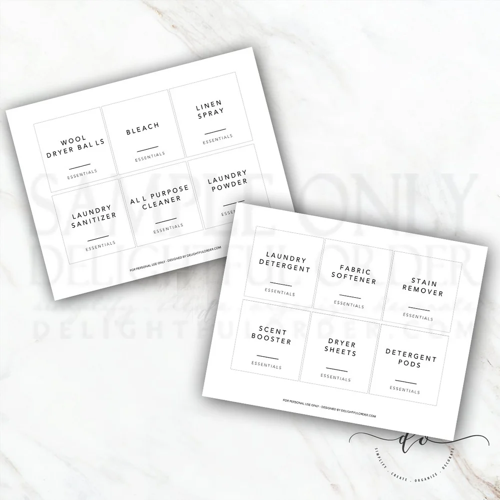 Hand & Dish Soap, Vinegar & Cleaner Labels — Delightful Order