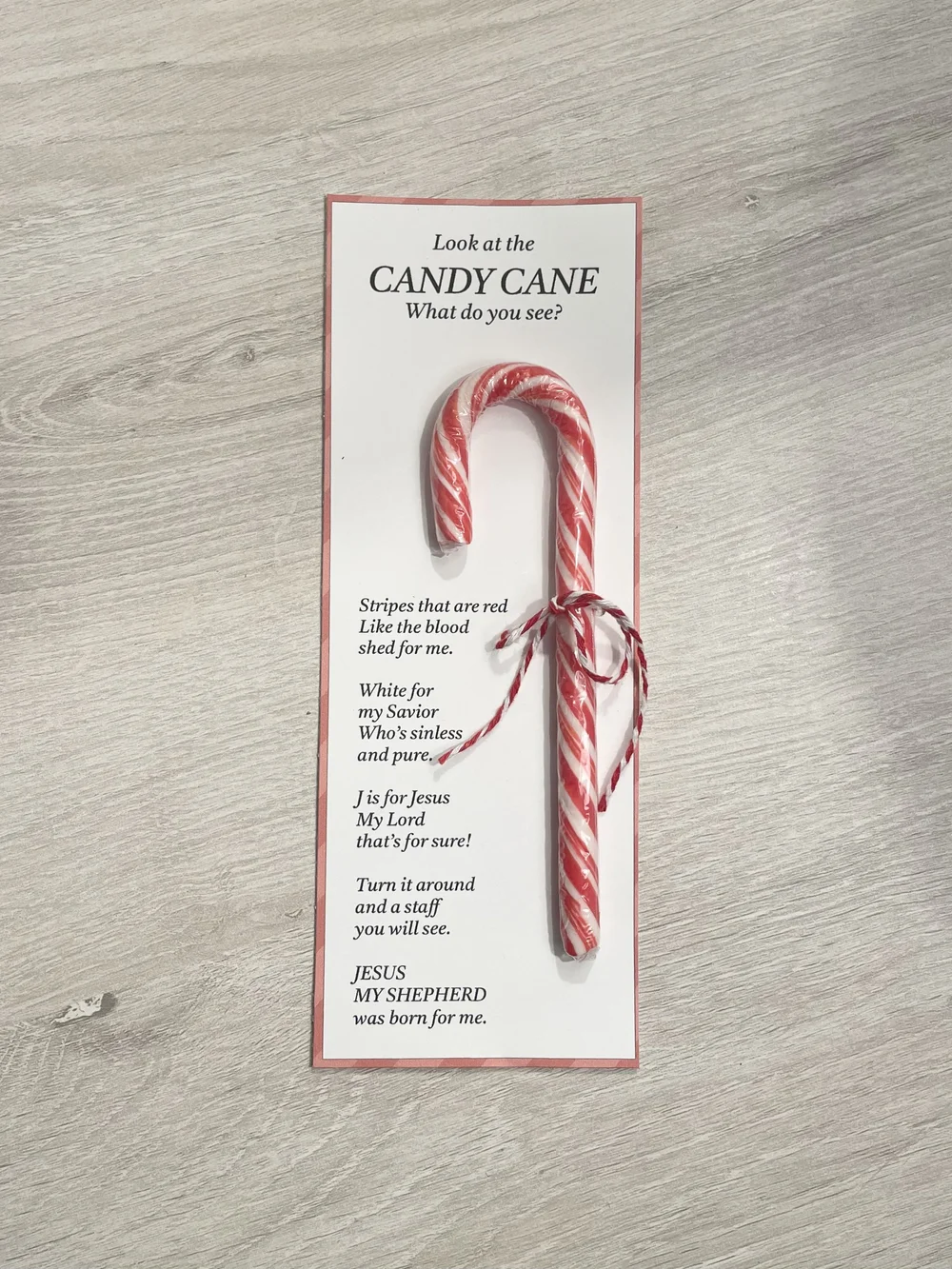 Christmas Candy Cane Poem - A Free Printable — Delightful Order