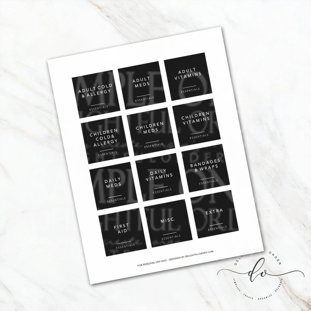 Organized Medicine Cabinet with Free Printables — Delightful Order