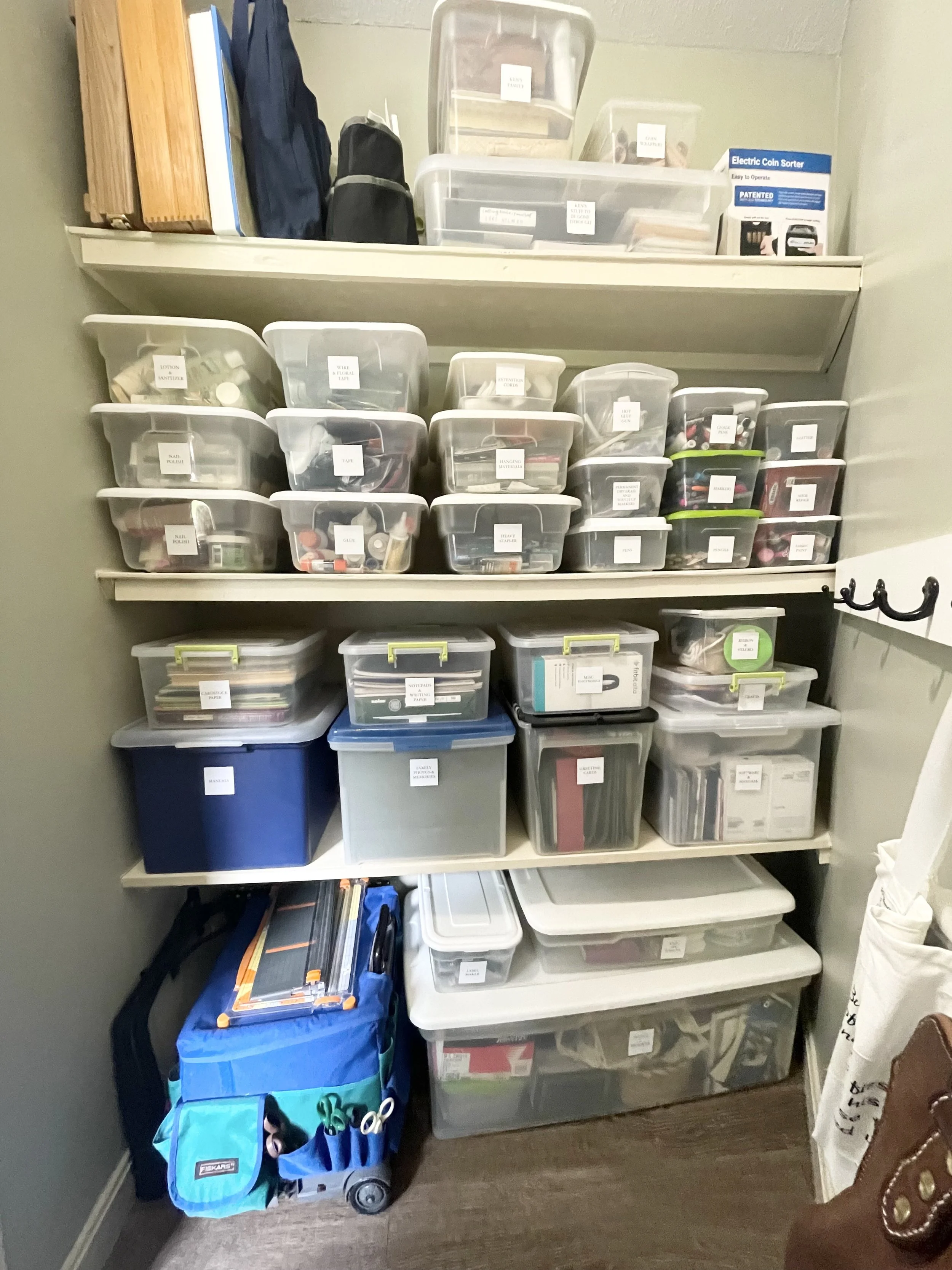 Organizing an Office/Craft Closet & Free Printable Labels — Delightful ...