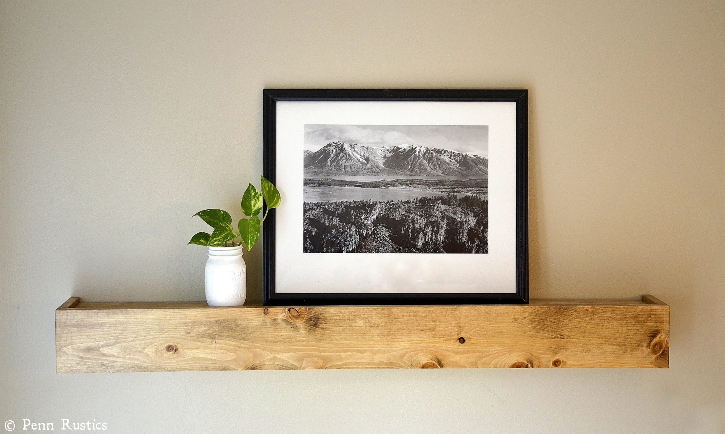 Floating Wood Beam Shelves - The Best Picture Of Beam