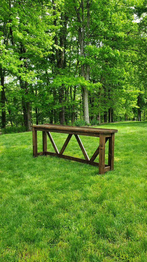 Custom Truss Beam Wood Table | Spotlight - New Living Product Listing ...