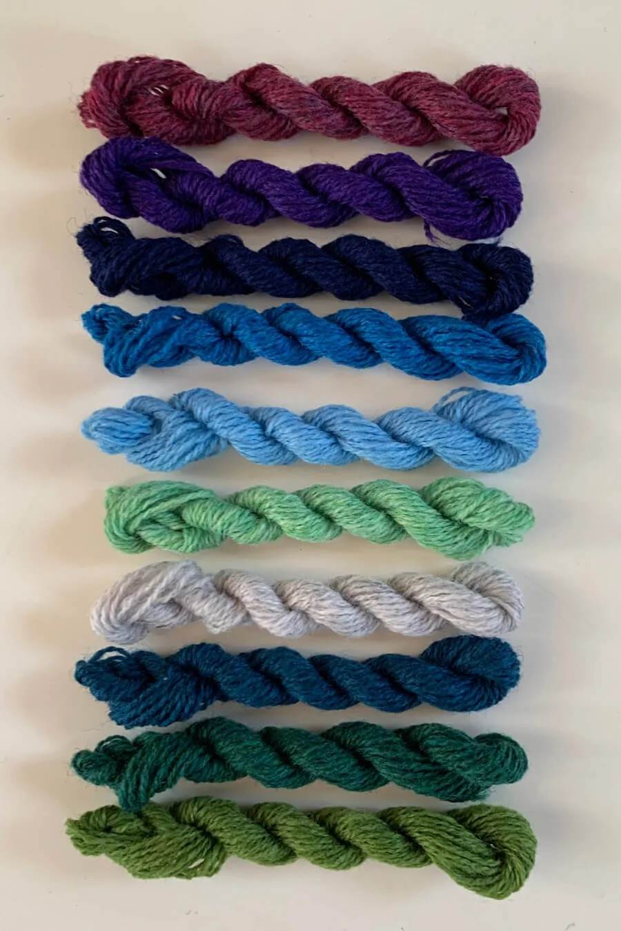 Blue, Green & Purple Wool for Darning — Collingwood-Norris