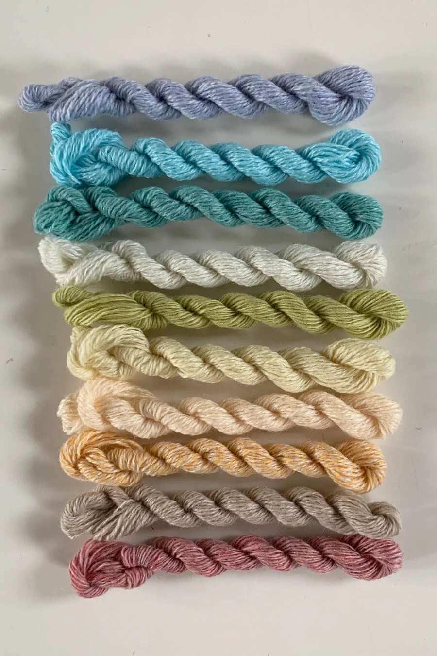 Pure Cashmere Darning Yarn in Purples and Blues — Collingwood-Norris