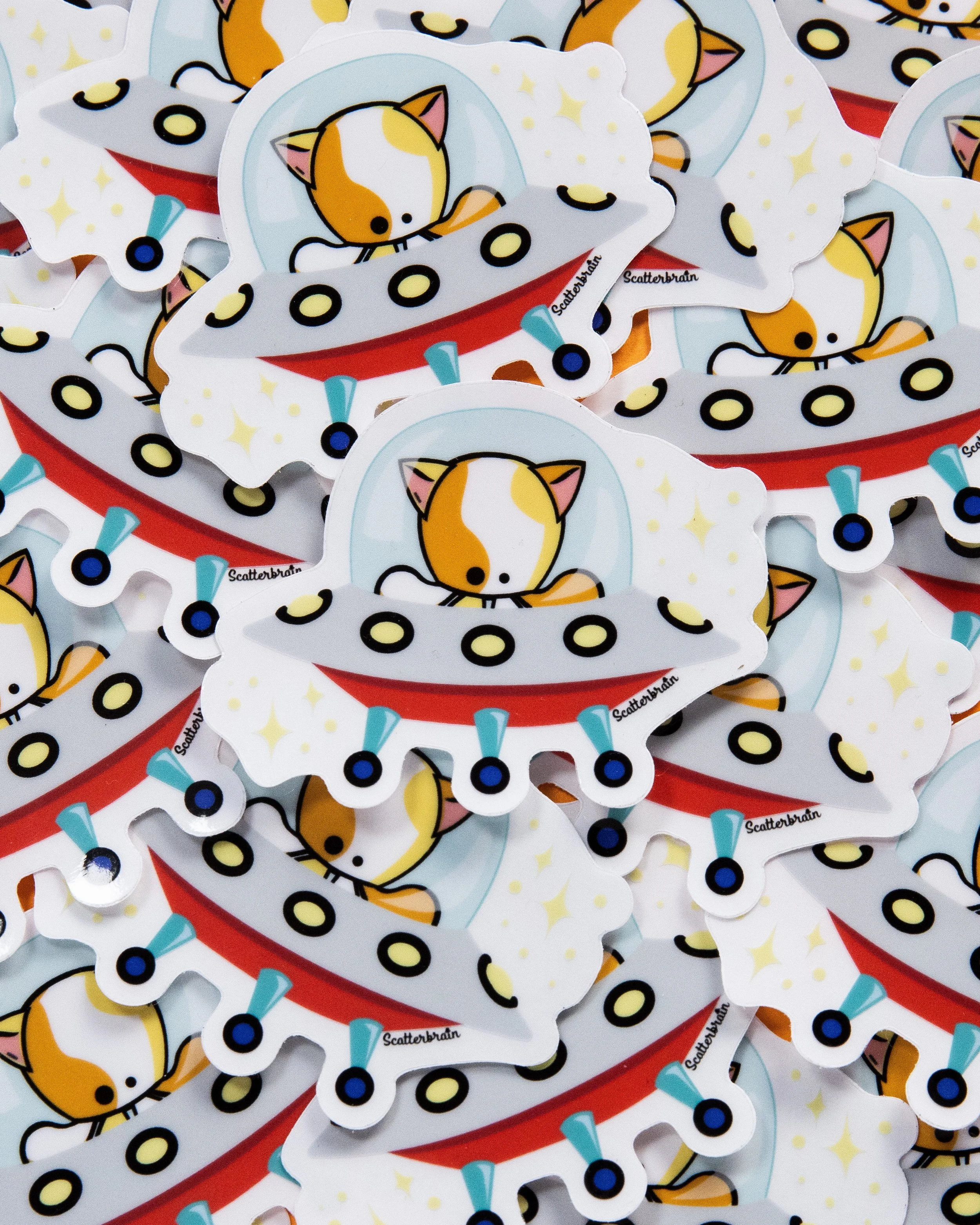 Spacecat Sticker — Scatterbrain Handmade