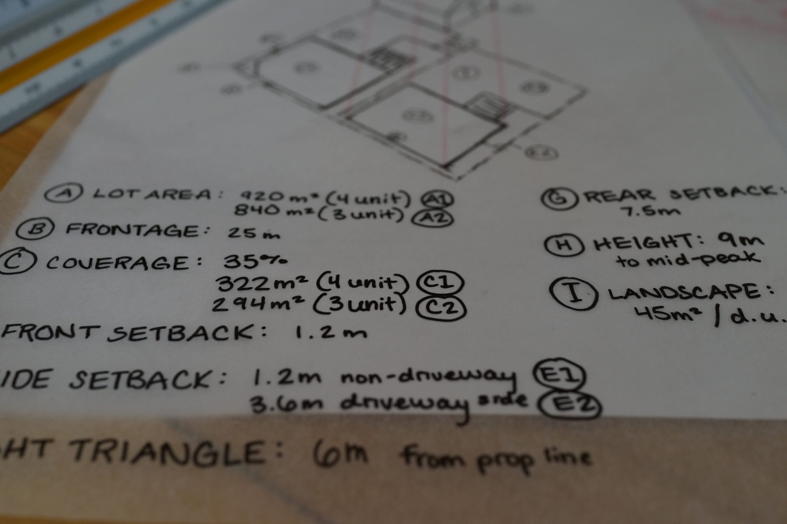 How do you read a zoning code? Draw a site plan?