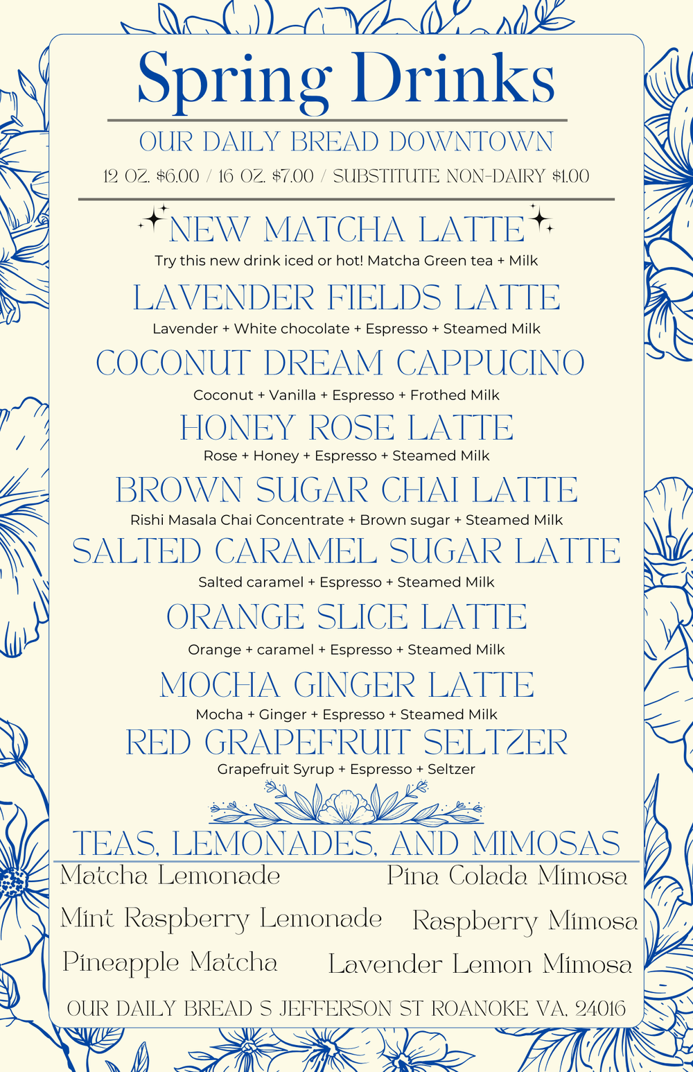 Downtown — Our Daily Bread Bakery & Bistro