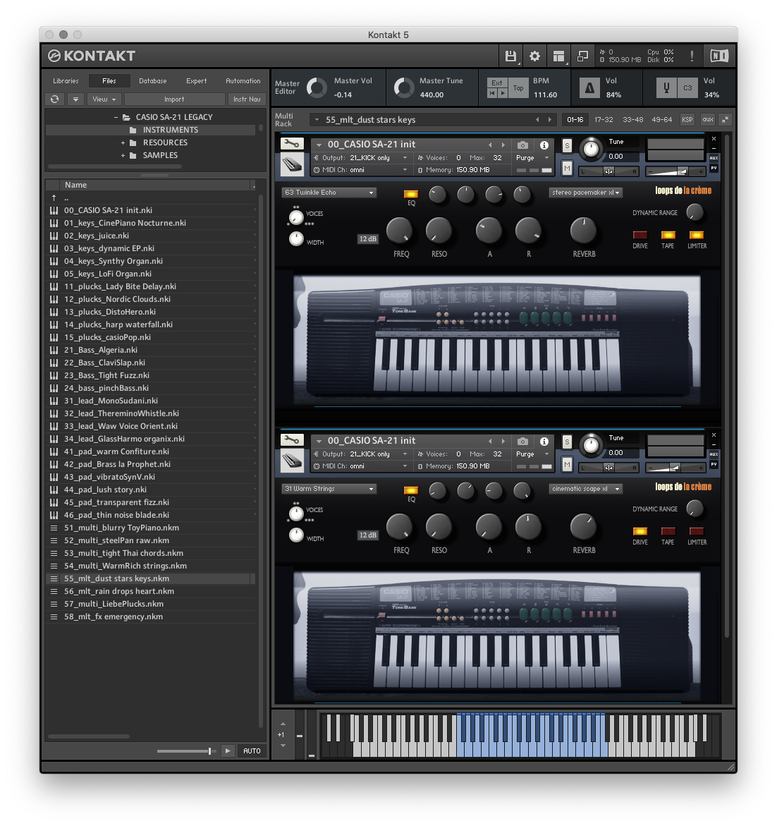 CASIO SA-21 LEGACY — loops de la crème