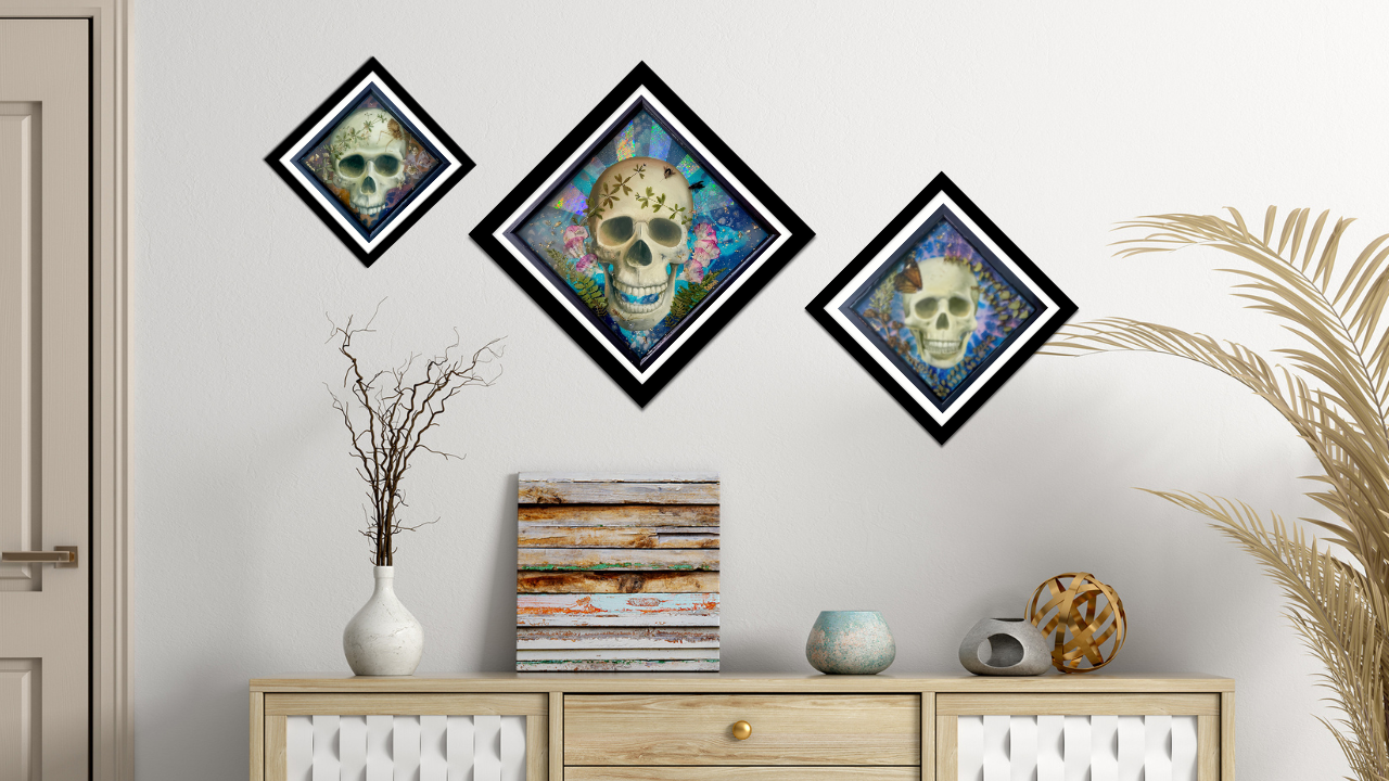 3D Skull Reliquary Trio — Caleigh Bird Art