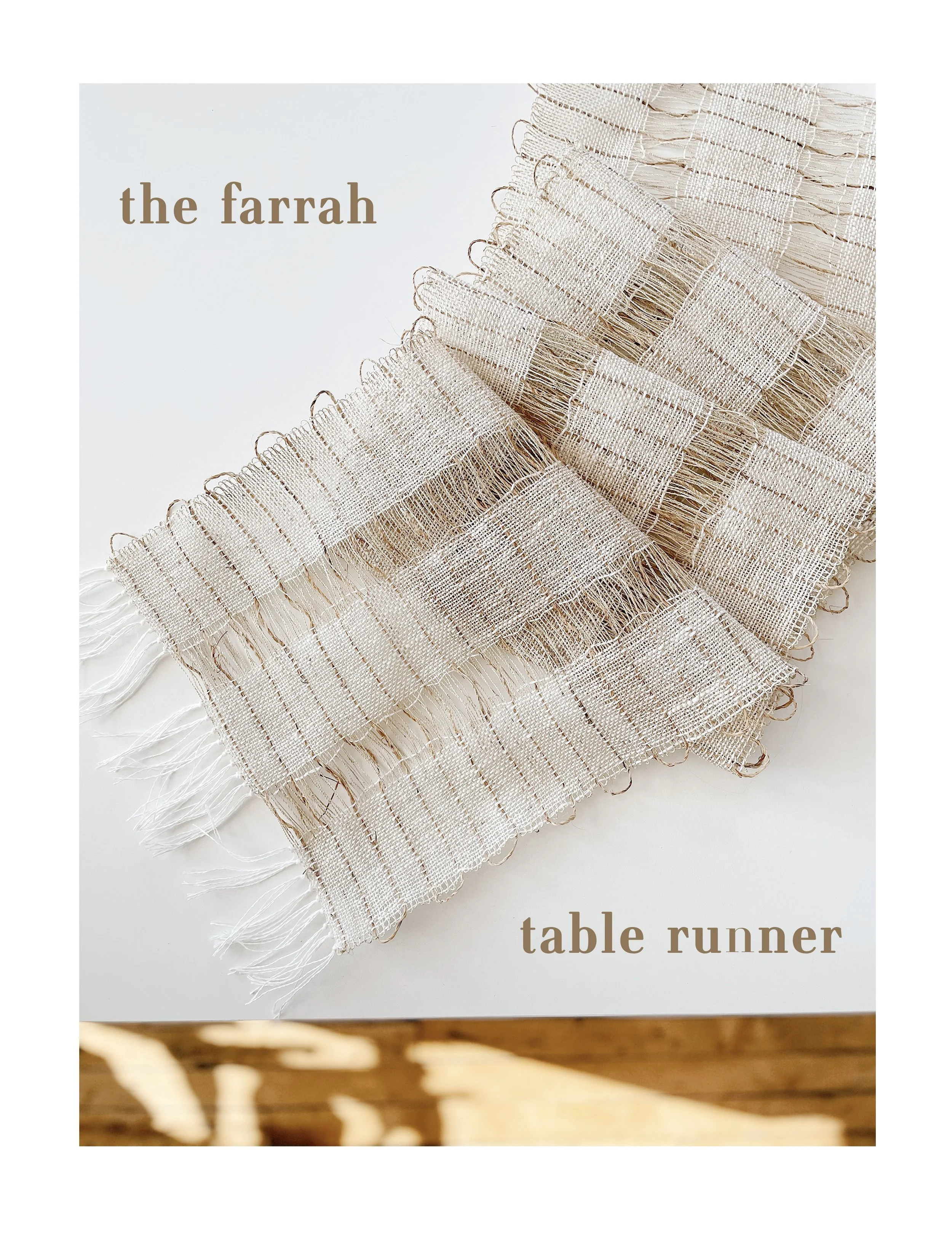 the farrah table runner: downloadable weaving pattern — Weaver House