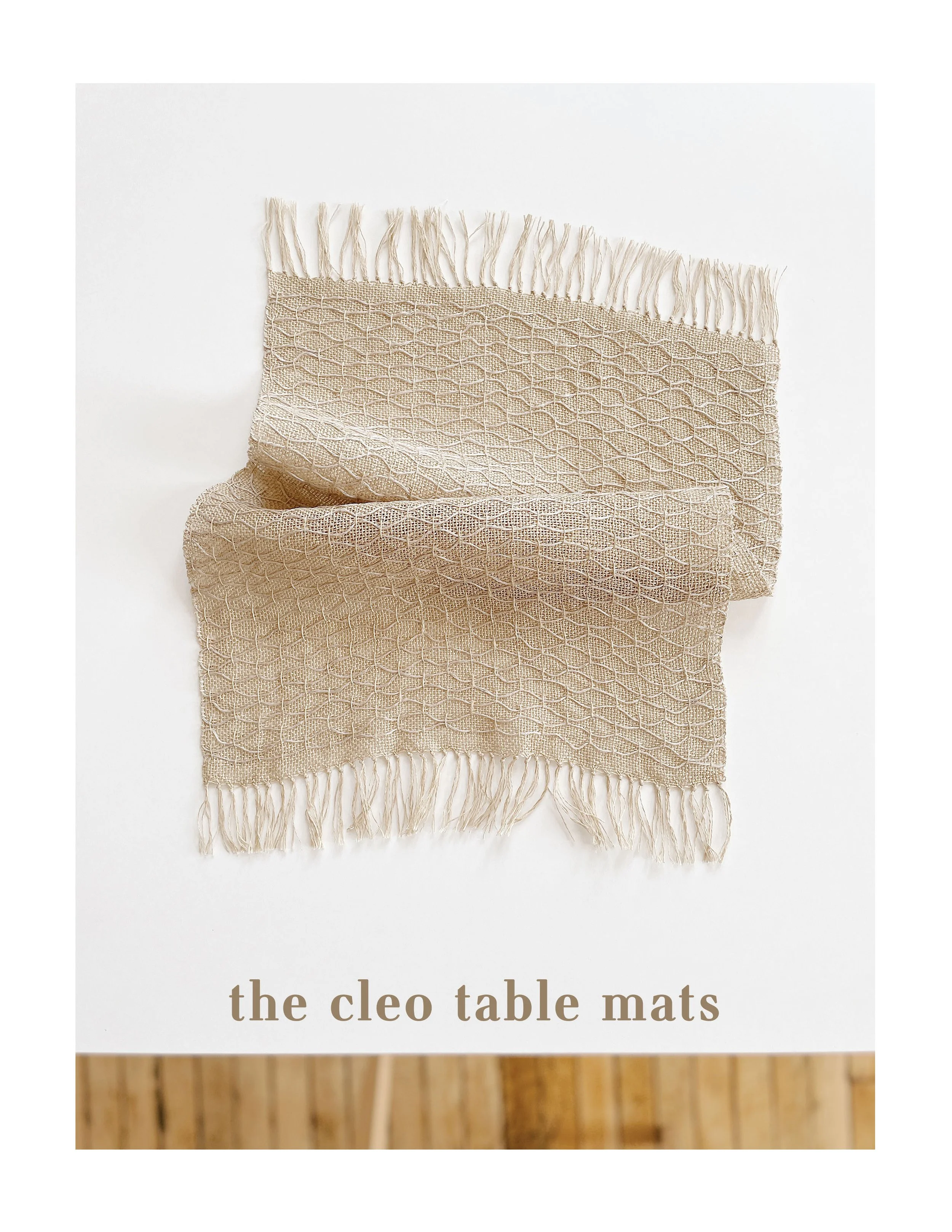 the cleo table mats: downloadable weaving pattern — Weaver House