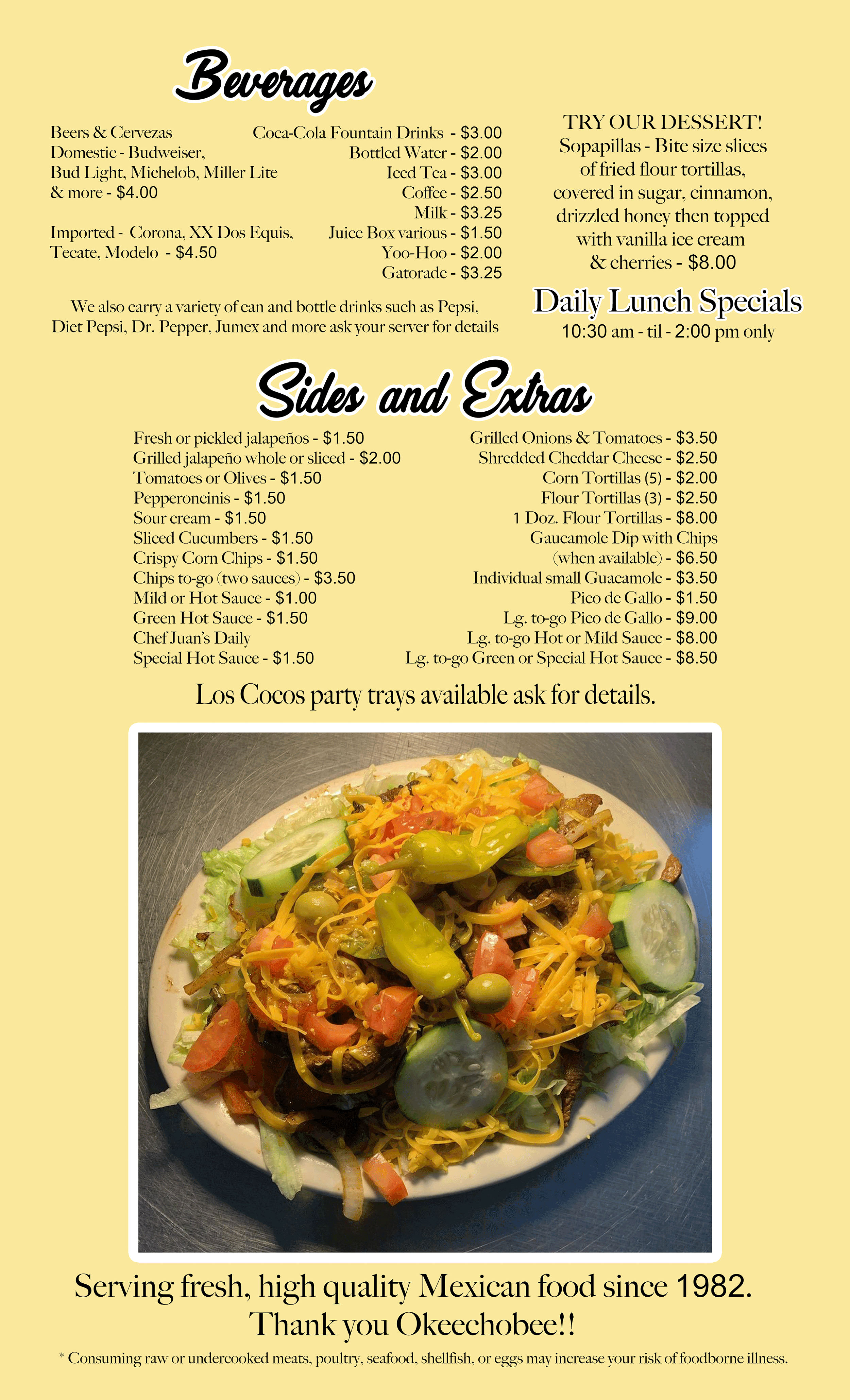 Los Cocos Mexican Restaurant – Serving Okeechobee Since 1982 — Los Cocos