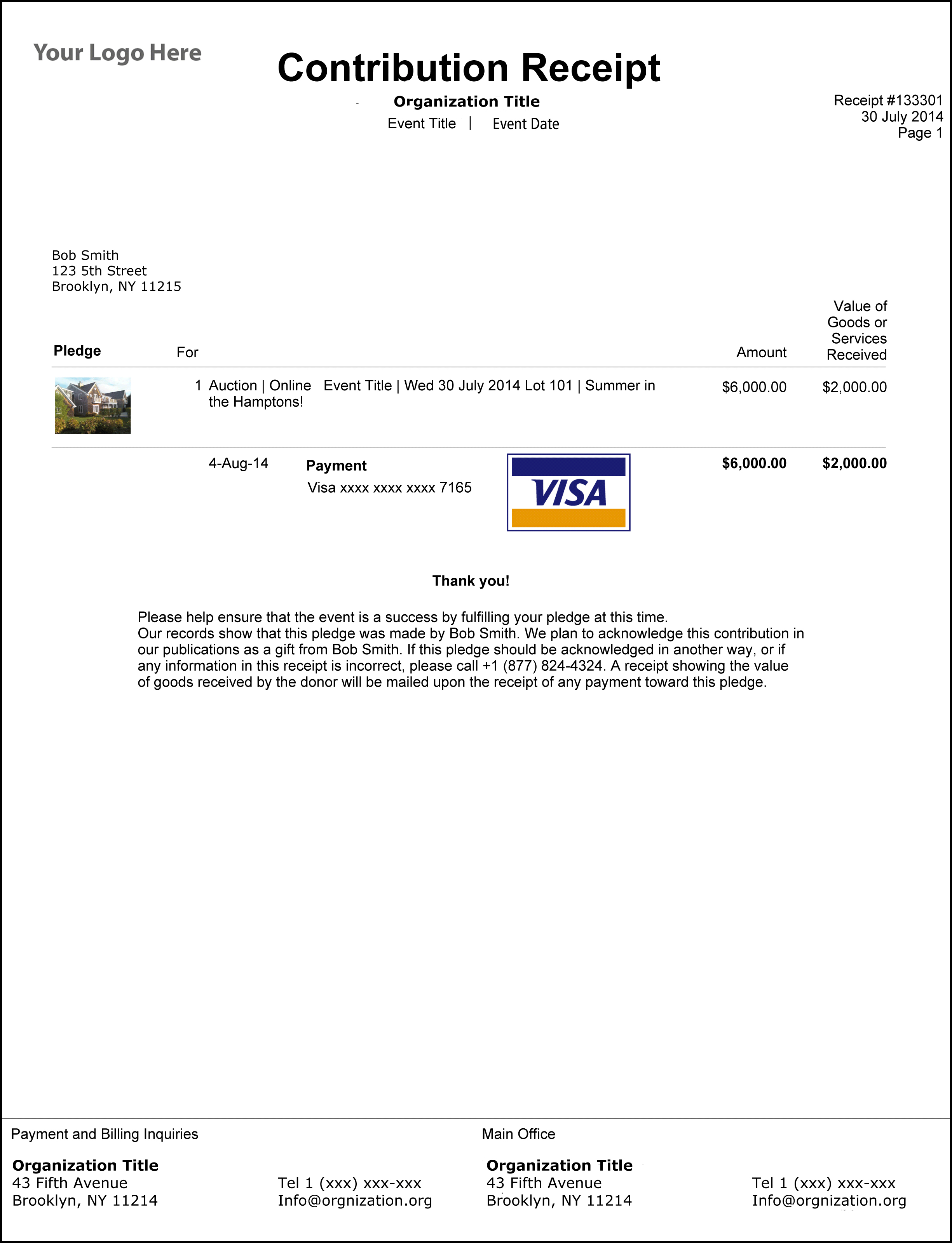 Post Event Receipts — ibidmobile.net