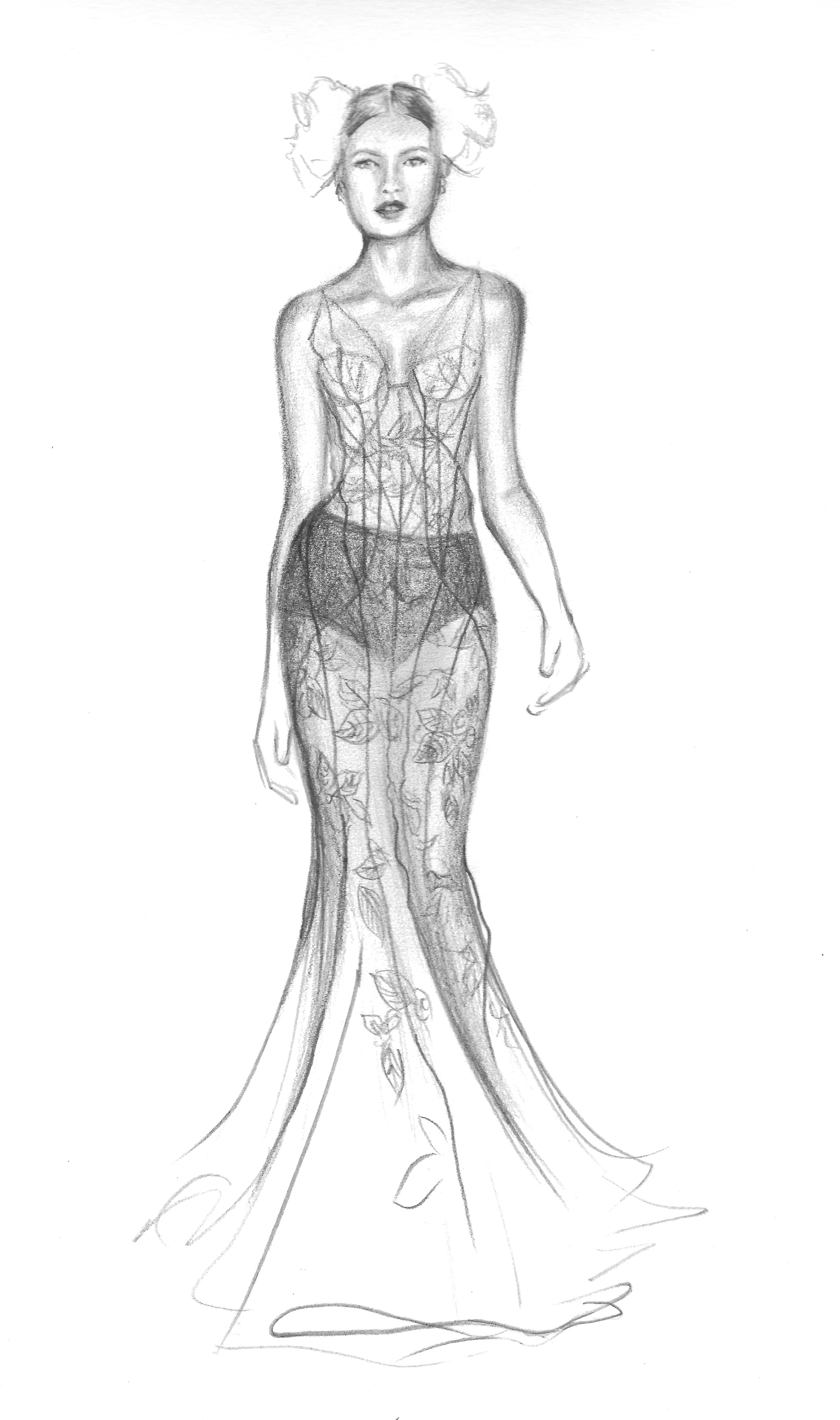 Drawing Designs Of Dresses