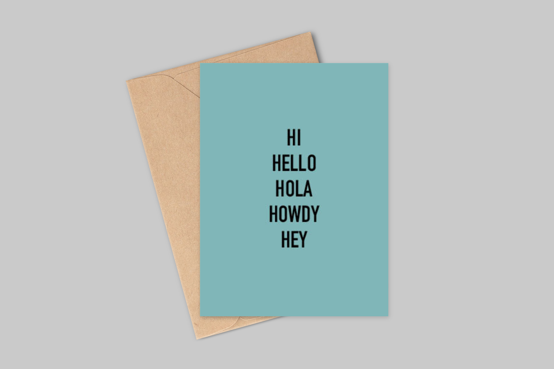 A6 Card - Hi Hello Hola Howdy Hey — Paper & Ash