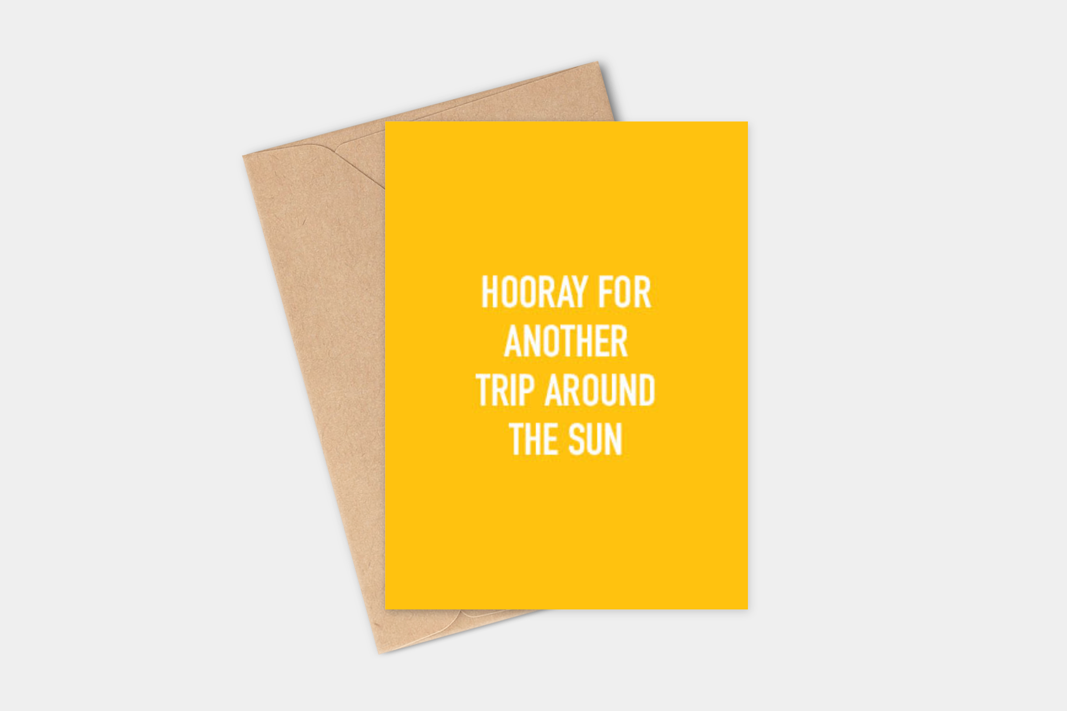 A6 Card Hooray For Another Trip Around The Sun — Paper And Ash